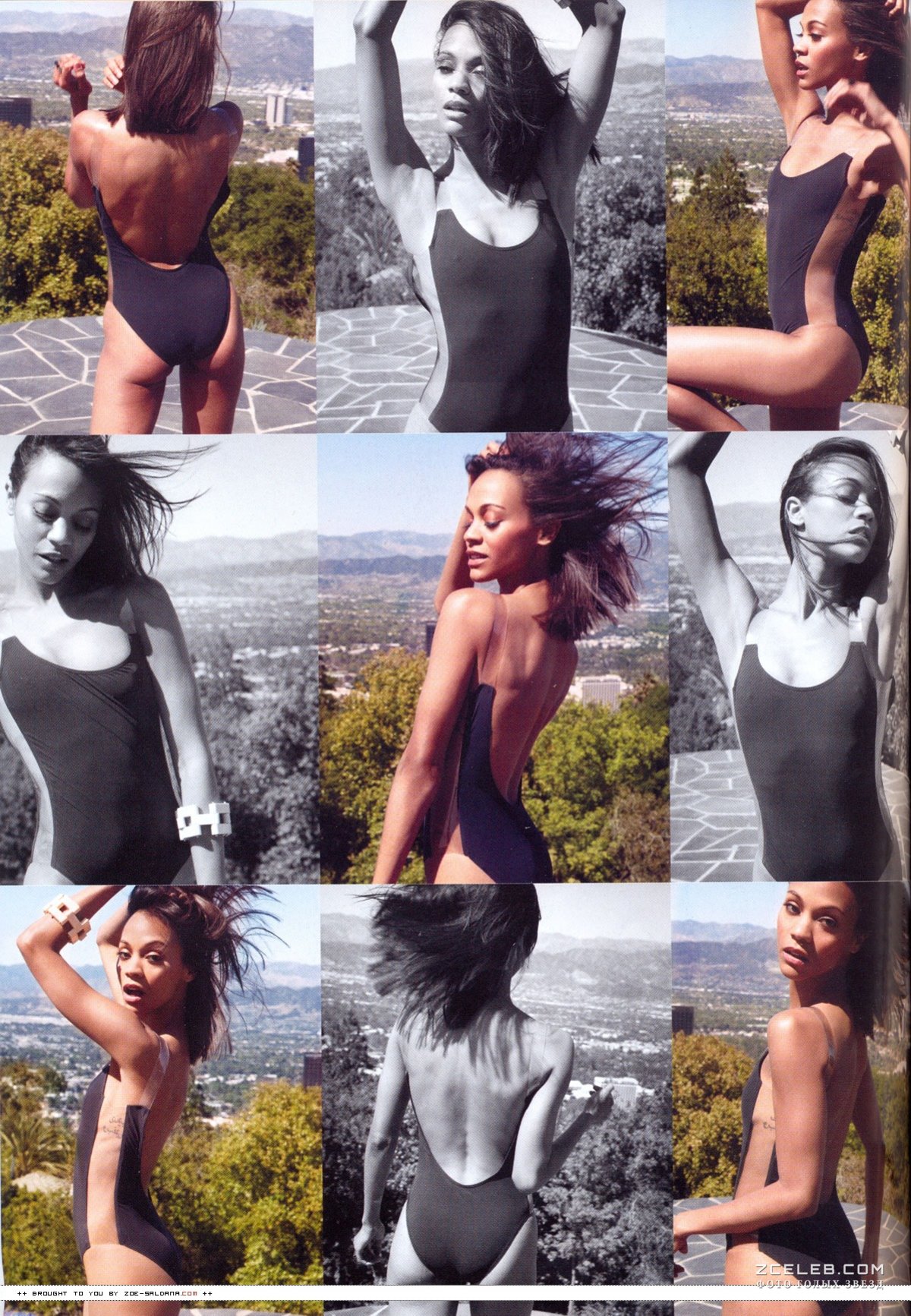 Эротичная Зои Салдана в журнале GQ, Август 2010 / ZCELEB