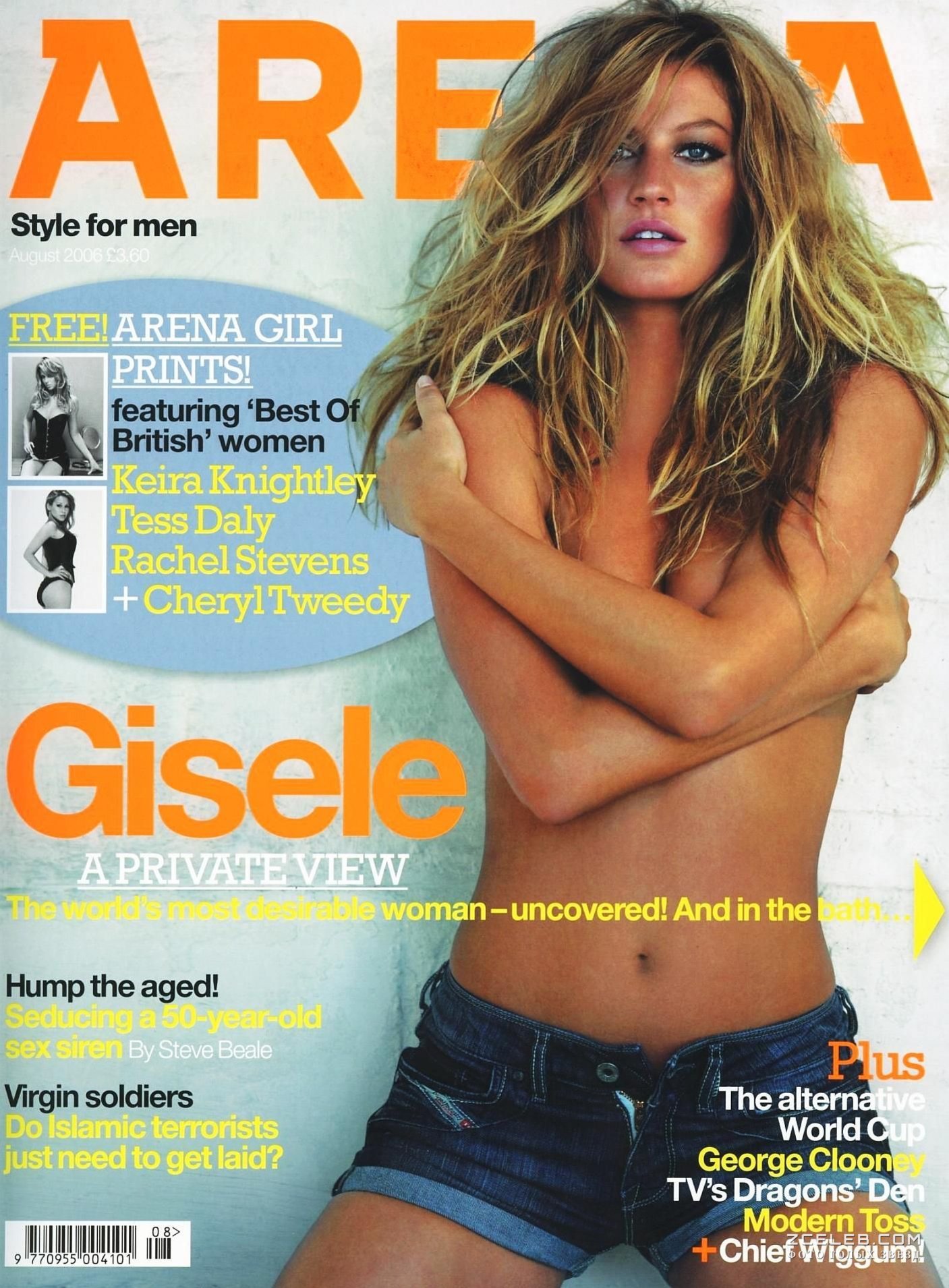 Соблазнительная Жизель Бюндхен в журнале Arena, Август 2006 / ZCELEB